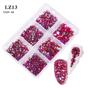Mixed Size 900-1000 Pcs SS6-SS20 Flatback Faceted Rhinestones,diy Deco ...
