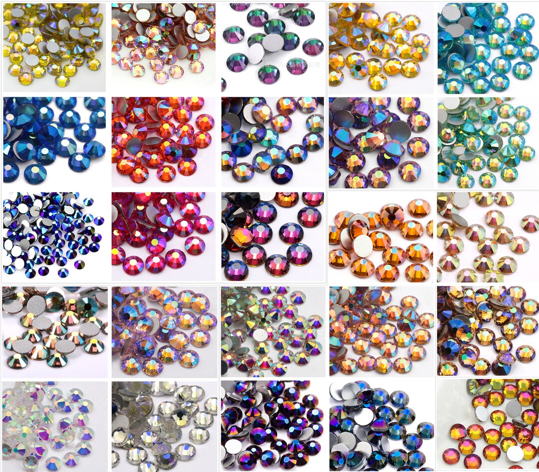 1440 Pcs SS3/SS4/SS5 AB Color Flatback Faceted Rhinestones,diy Deco ...