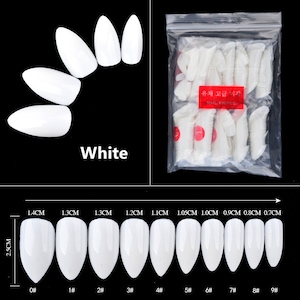 600 Pcs 10 Size Water-drop Fake Nails,curve Clear Nails Tips,press on ...