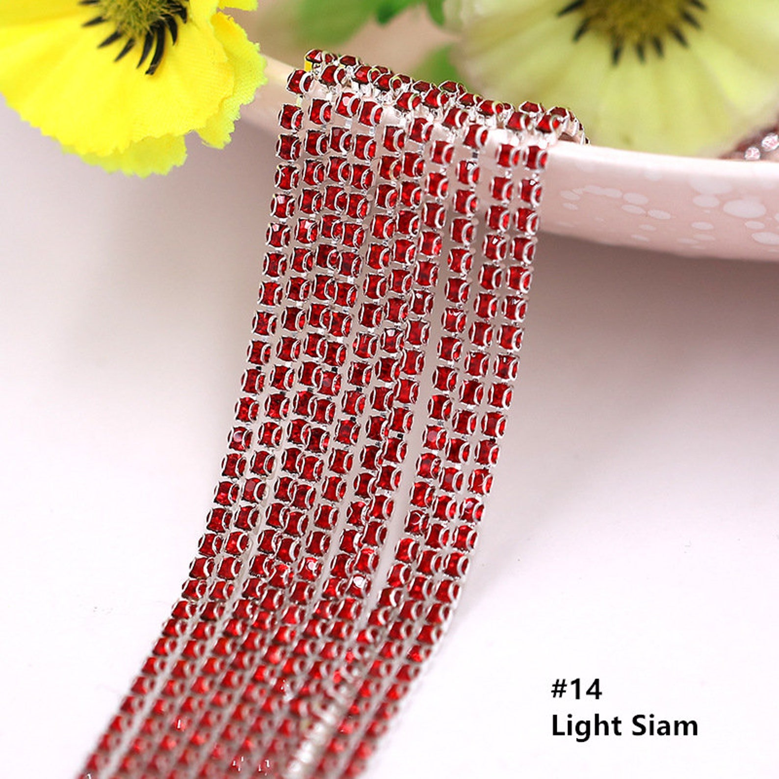 2mm Rhinestone Close Trim Cup Chain D Shape Rhinestone | Etsy