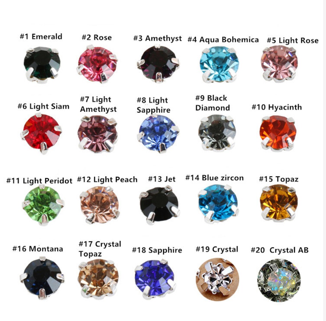 288/720 pcs SS28/SS34/SS38 Flatback sew-on | Etsy