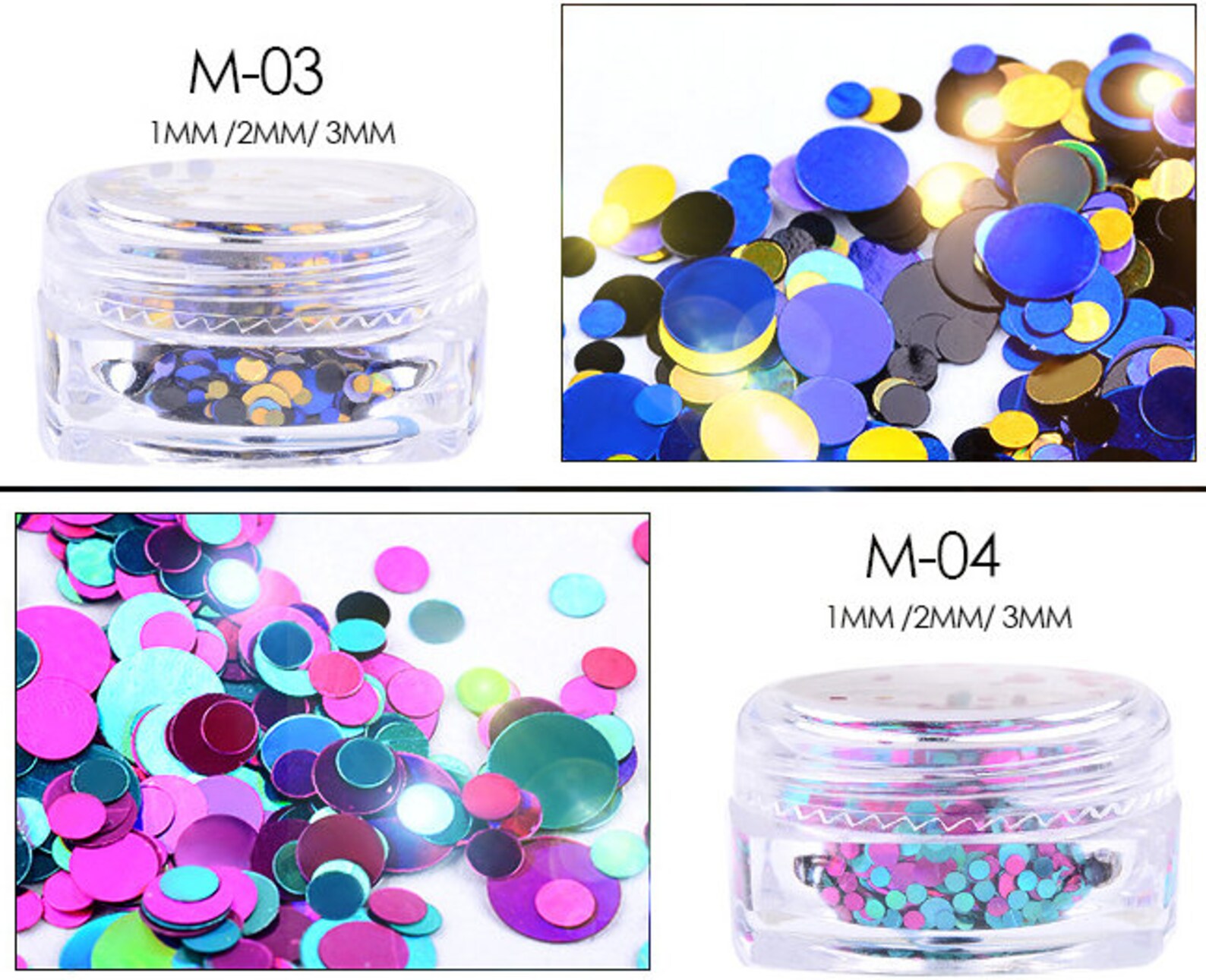 12 Box a Set of Mixed Sequins Decorationsround Sequins Diy | Etsy