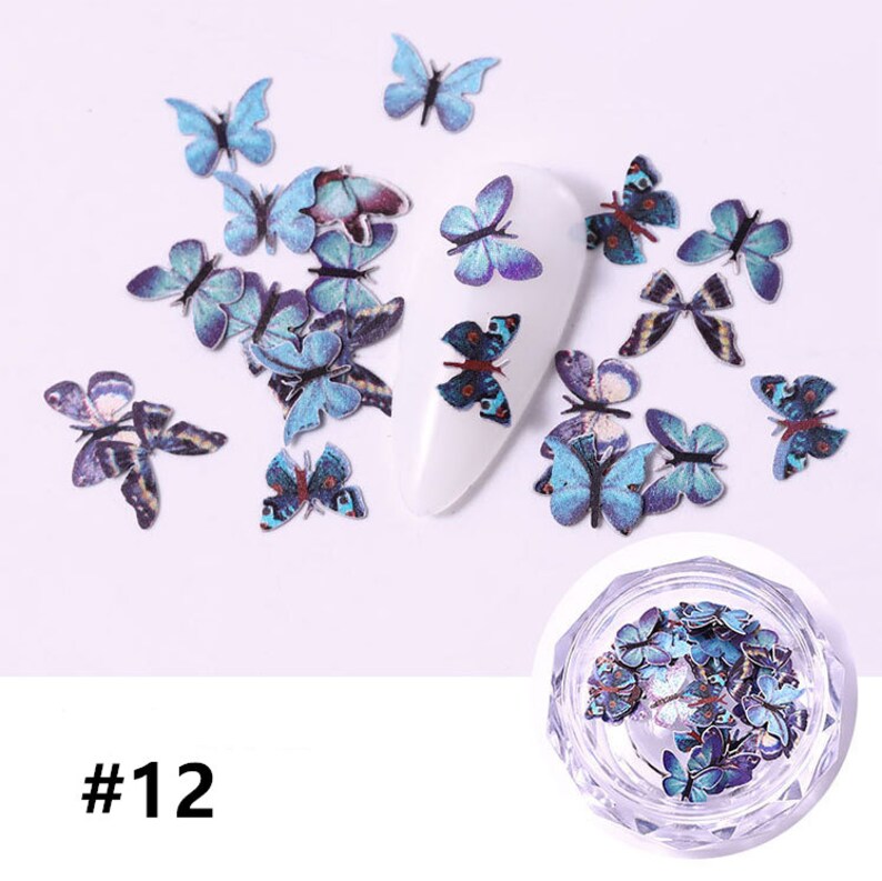 50 Pcs A Box of Resin Nail Decorationresin Butterfly Nail - Etsy