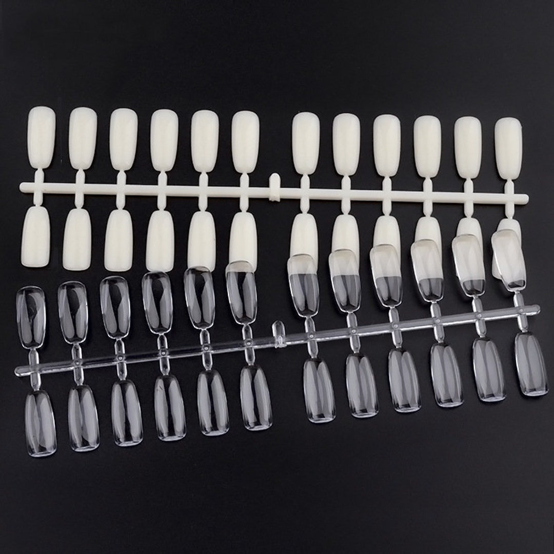 120 Pcs Frech Fake Nails,practice Nails Tips,clear Nails Tips,nail ...