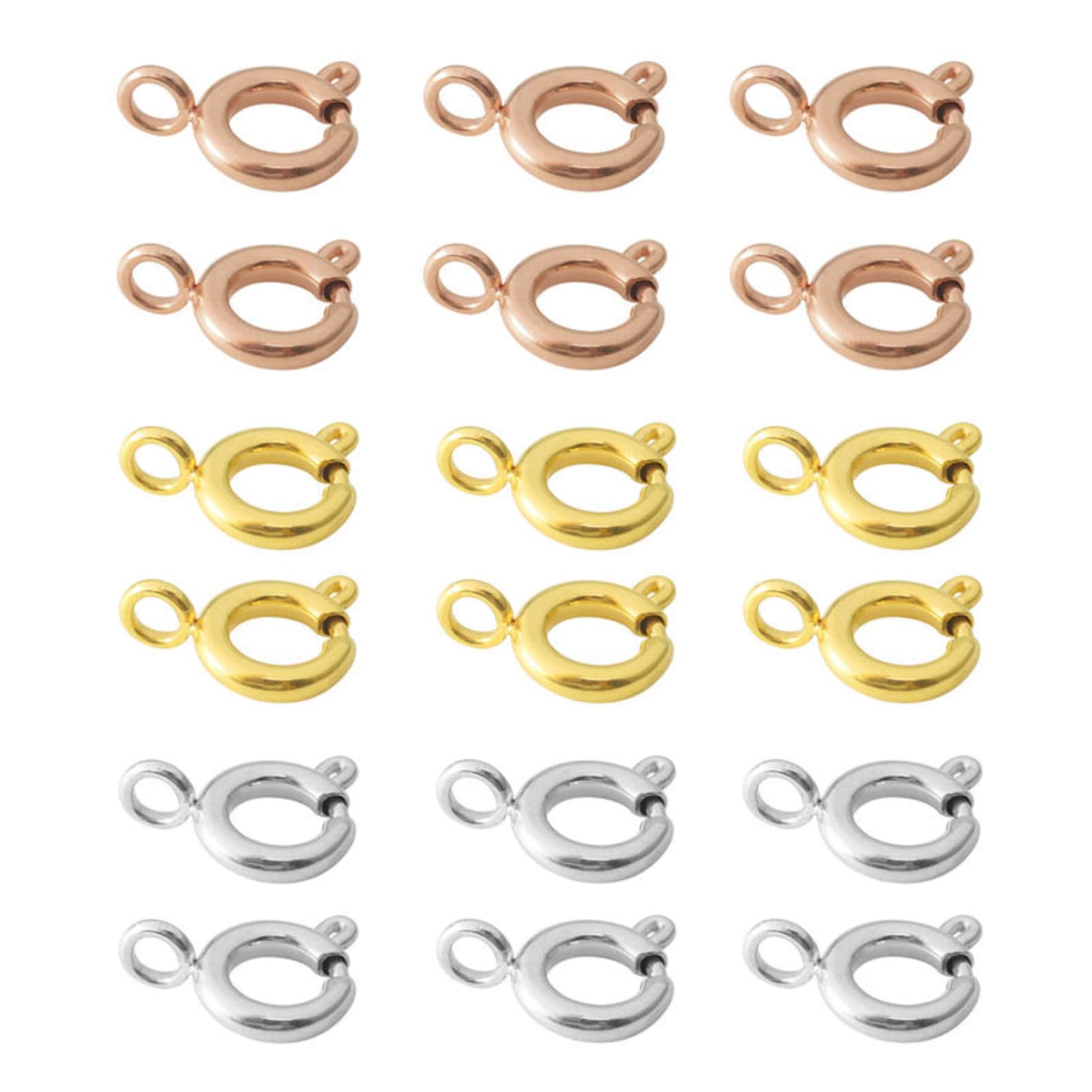 5 Pcs Stainless Steel Spring Ring Clasp for Jewelry Making - Etsy