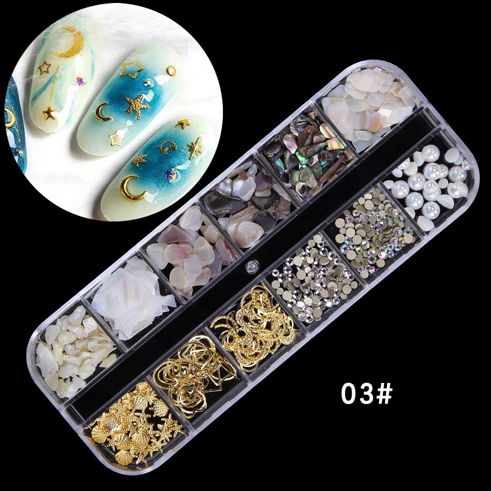 A Set of Mixed Rivet Decorationsdiy Deco Blingmetal for Nail - Etsy