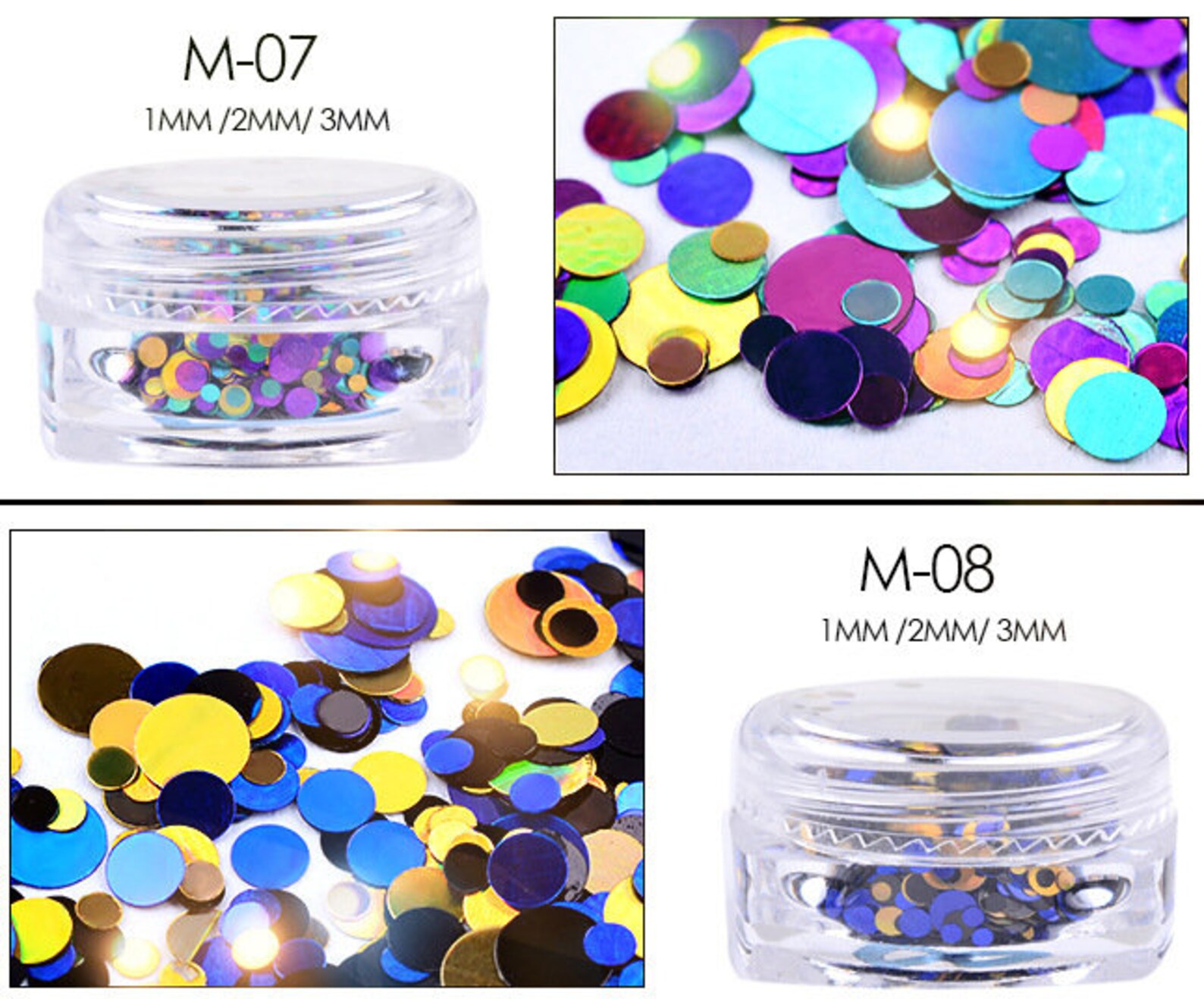 12 Box a Set of Mixed Sequins Decorationsround Sequins Diy | Etsy