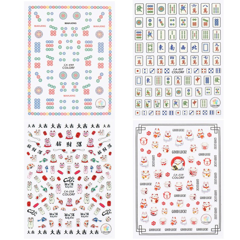 Chinese Mahjong Quick Art Stickerchinese New Year Sticker | Etsy