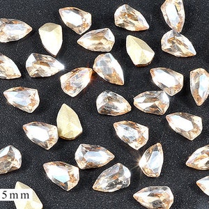 10 Pcs Shield Pointed Back Rhinestones,7 Color Diy Deco Bling ...