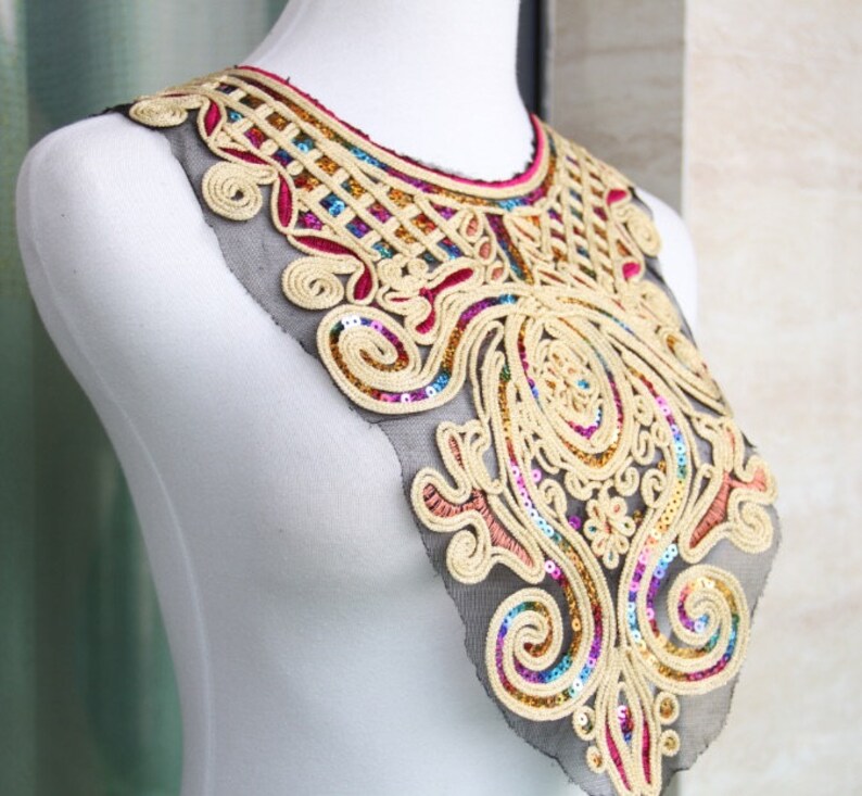 Vintage Style Cotton Collar Applique Lace Collar Applique - Etsy