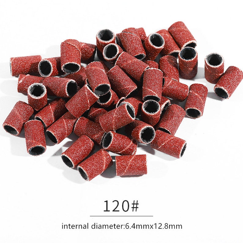 100 Pcs/pack 80 120 180 Options Nail Dedicated Sanding Ring - Etsy