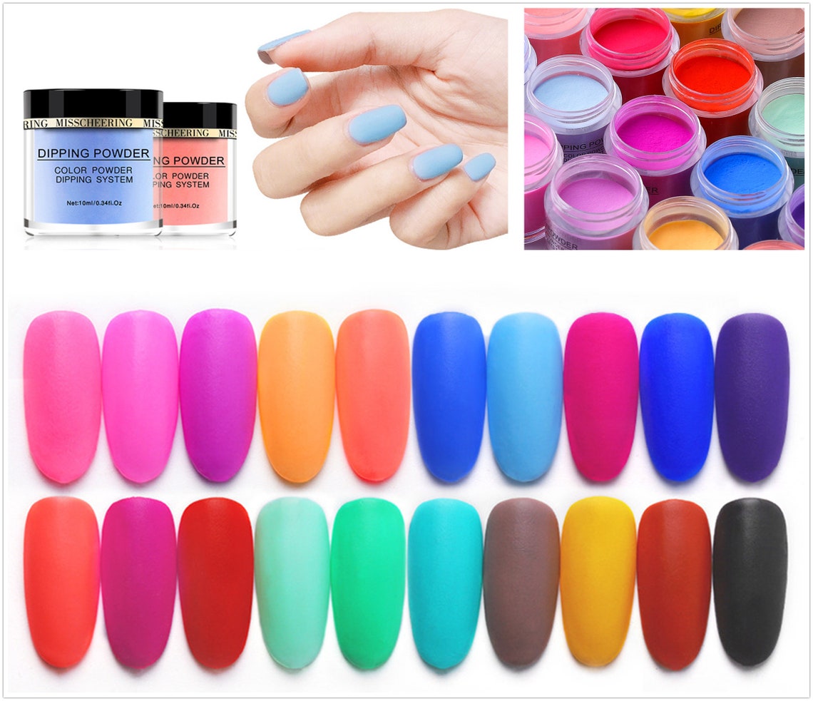 Neon Phosphor Dipping Powder Nail Art Decorations Fluorescent | Etsy