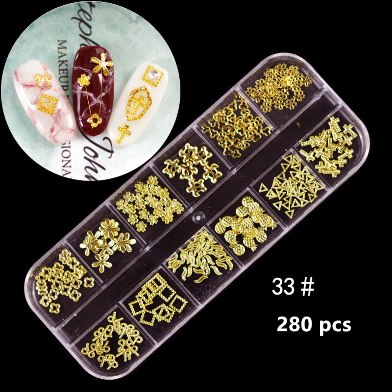 A Set of Mixed Rivet Decorationsdiy Deco Blingmetal for Nail - Etsy