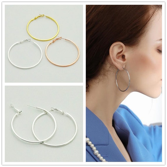 High quality 6pcs/lot 50mm Big Hoop Earrings Accessories | Etsy