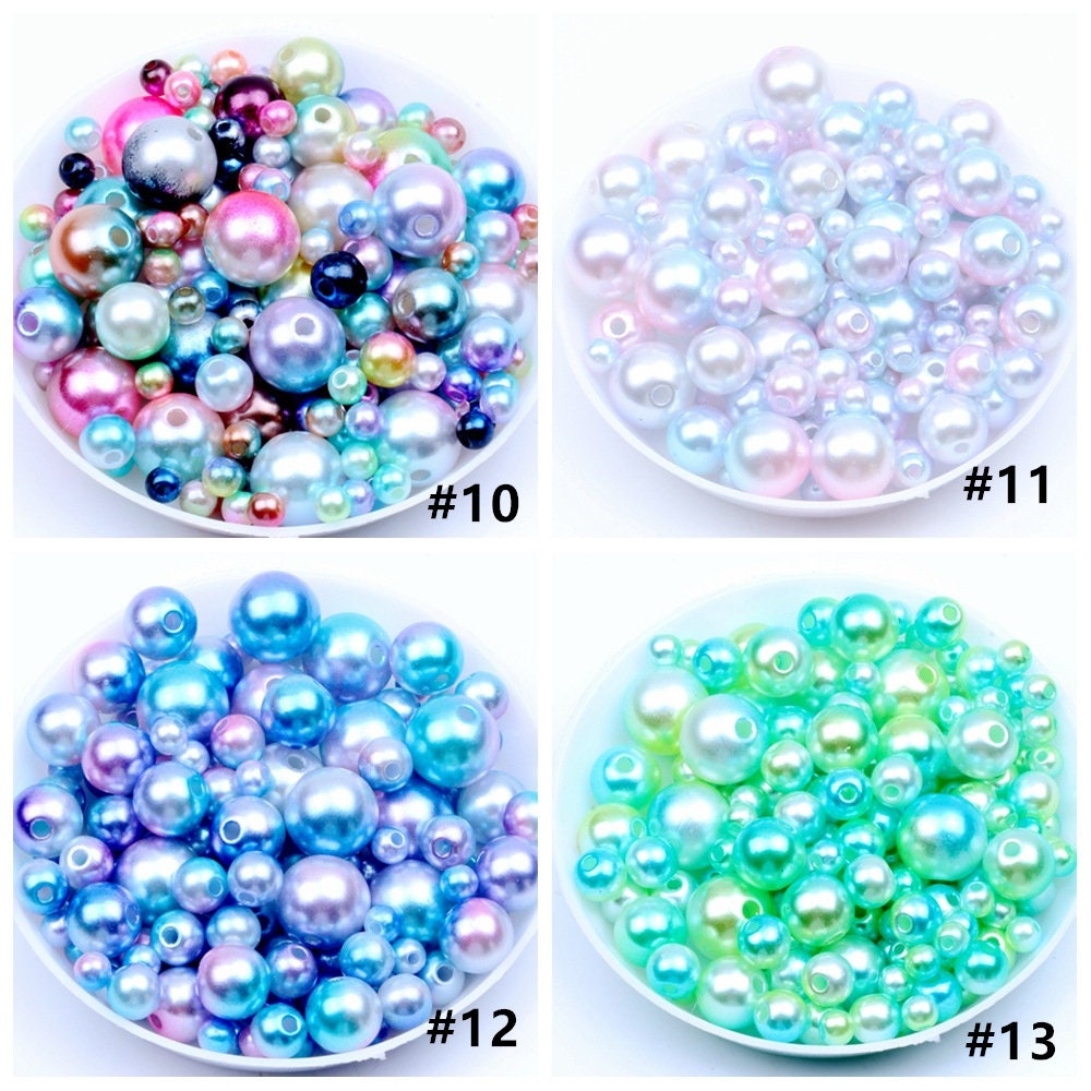 3/4/5/6/8/10/12mm Mermaid Ombre Pearls Beads With Holefaux - Etsy Canada
