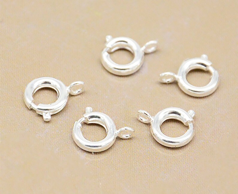50 Pcs/100 Pcs Brass Spring Ring Clasp for Jewelry Making - Etsy