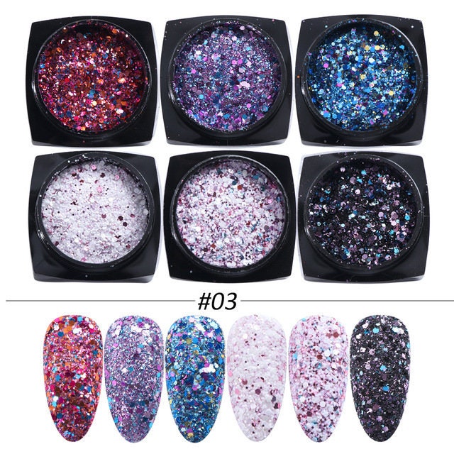 Nail Art Powder Dust Shimmer Decorationshiny Nail Glitter - Etsy