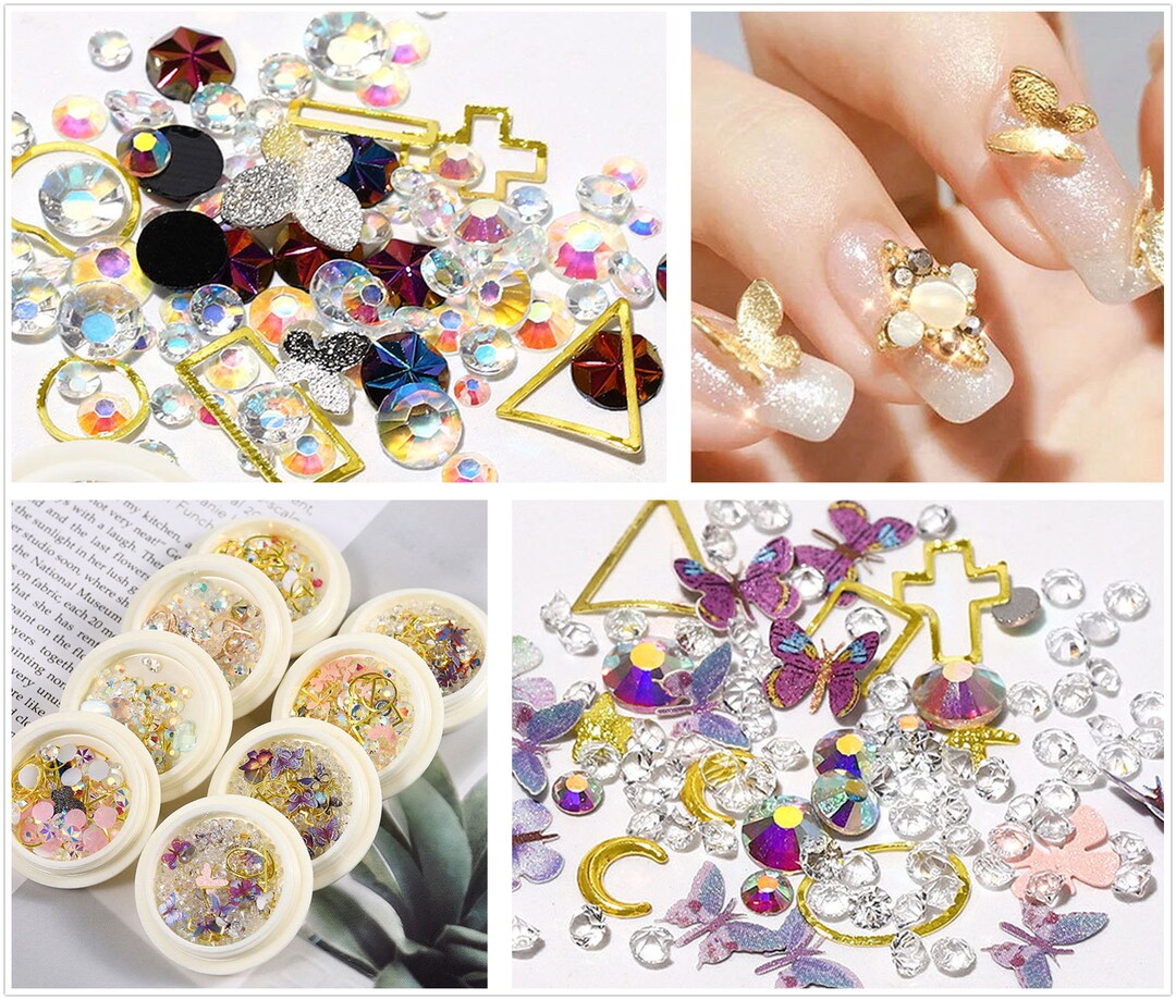 A Box of Mixed Rivet Decorations,diy Deco Bling,metal for Nail Art ...