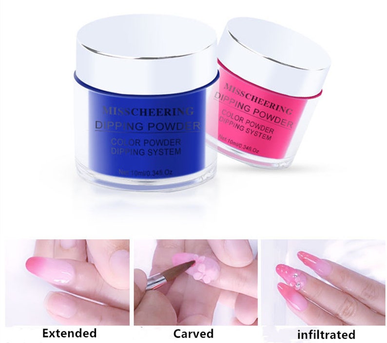 12 Colors Thermal Dip Nail Powder Set Temperature Change | Etsy