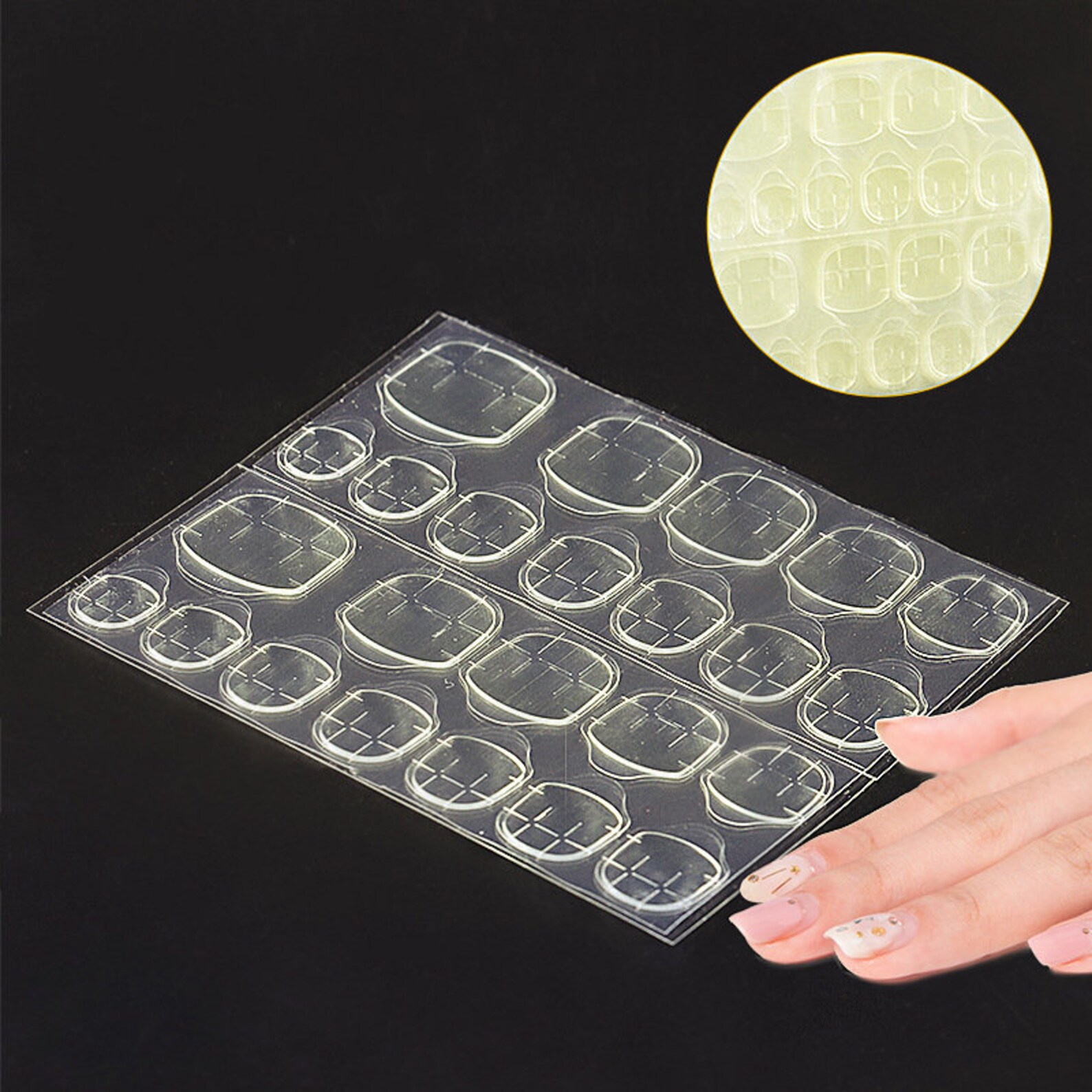 Double Side Adhesive Glue Sticker Sticky Tape Transparent Nail - Etsy