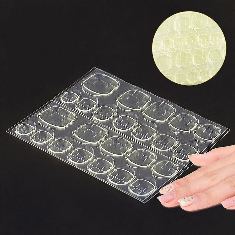 Double Side Adhesive Glue Sticker Sticky Tape Transparent Nail - Etsy