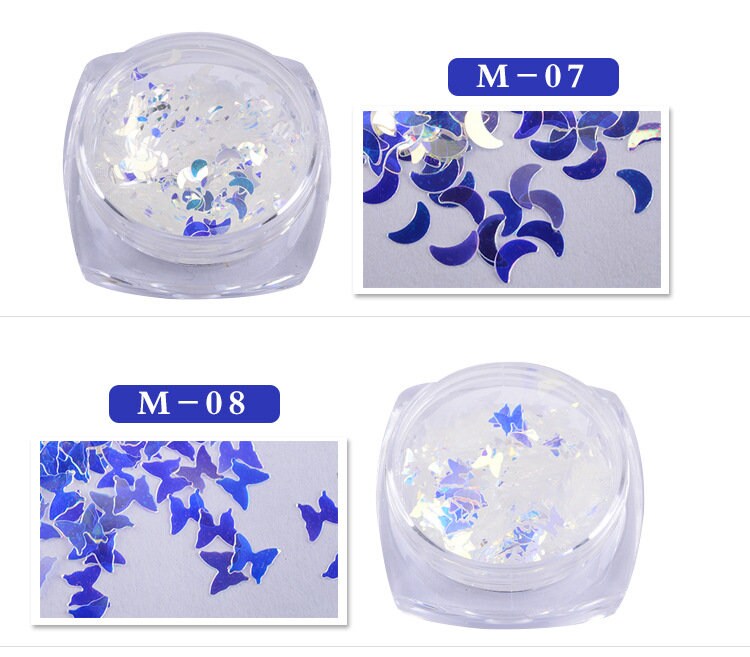 12 Styles Sequins Decorationsblue Light Sequins Diy Deco - Etsy