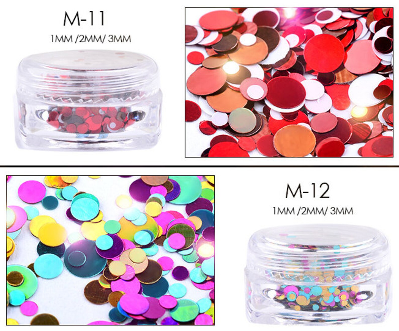 12 Box a Set of Mixed Sequins Decorationsround Sequins Diy | Etsy