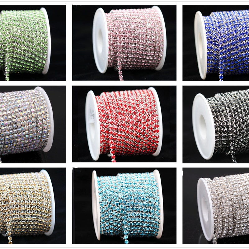 Rhinestone Cup Chain - Etsy