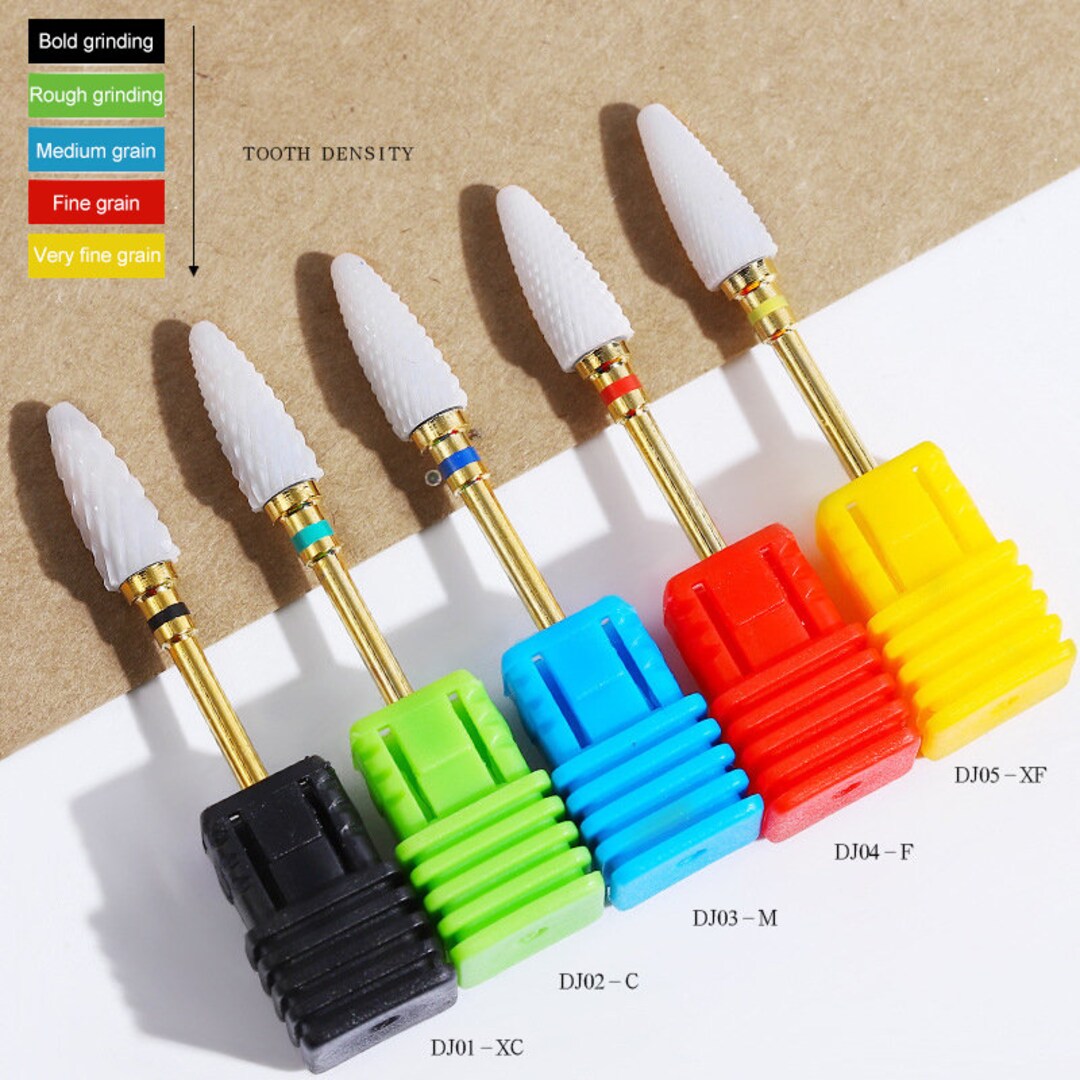 1 PCS Nail Cone Tip Ceramic Drill Bits Electric Cuticle Clean Rotary ...