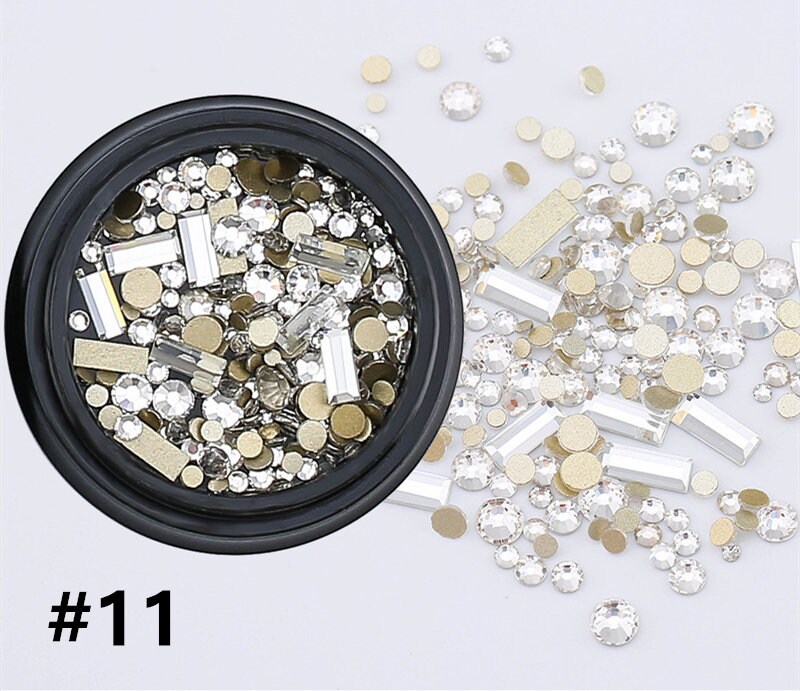 Mixed Resin Faceted Rhinestonesdiy Deco Blingglass Crystal - Etsy