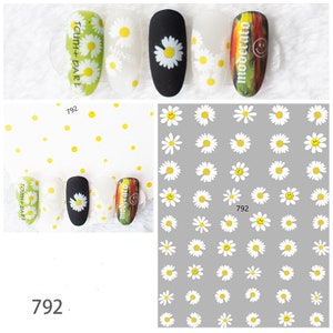 Adhesive Daisy Quick Art Film,nail Daisy Decal,retro Classic Flower ...