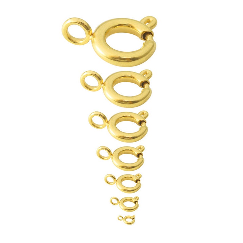 5 Pcs Stainless Steel Spring Ring Clasp for Jewelry Making - Etsy