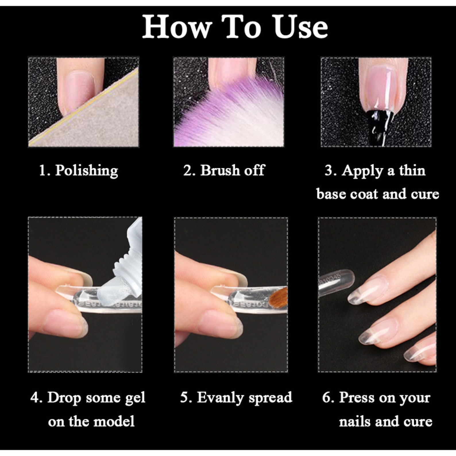 5 Colors Nail Gel Nail Extension Gels Poly Gel Natural - Etsy