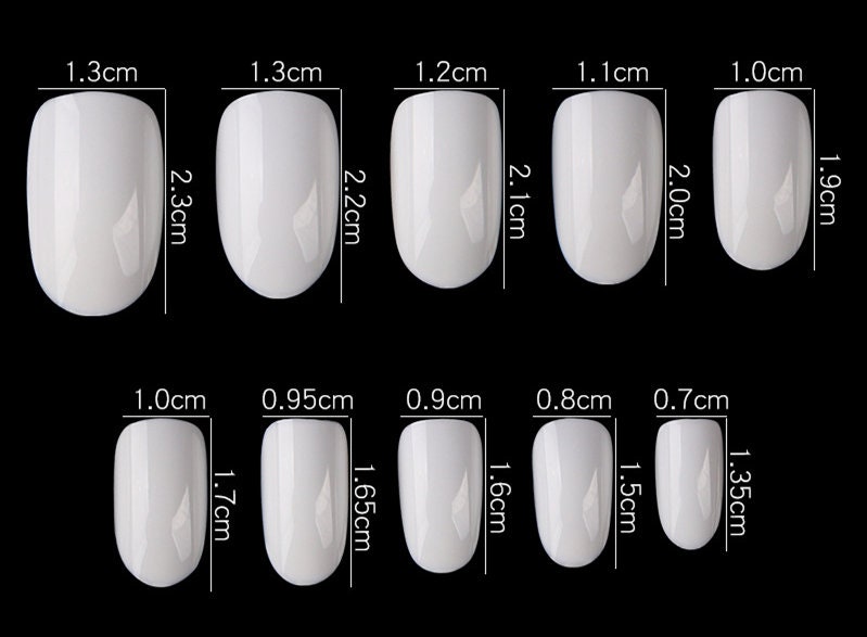 500 Pcs Short Round Fake Nailscurve Clear Nails Tipspress on | Etsy