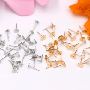 3/4/5/6/8/10mm Earring Stopper,metal Earring Base,earring Back,jewelry ...