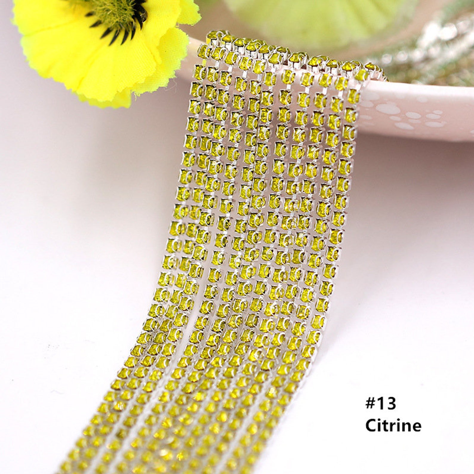 2mm Rhinestone Close Trim Cup Chain D Shape Rhinestone - Etsy