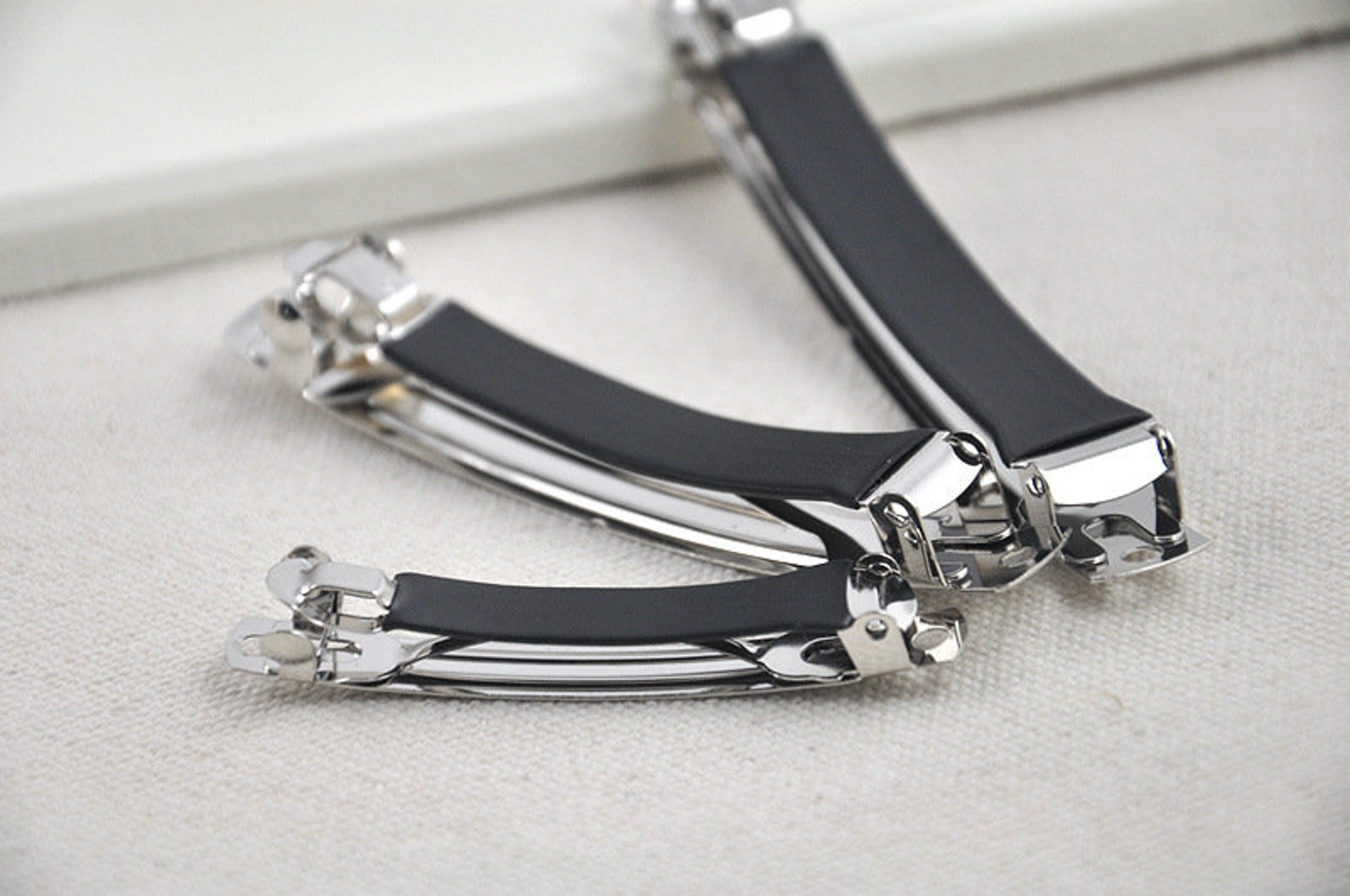 6-10cm Silver Metal Hair Clips With Rubber Rubber Hair - Etsy