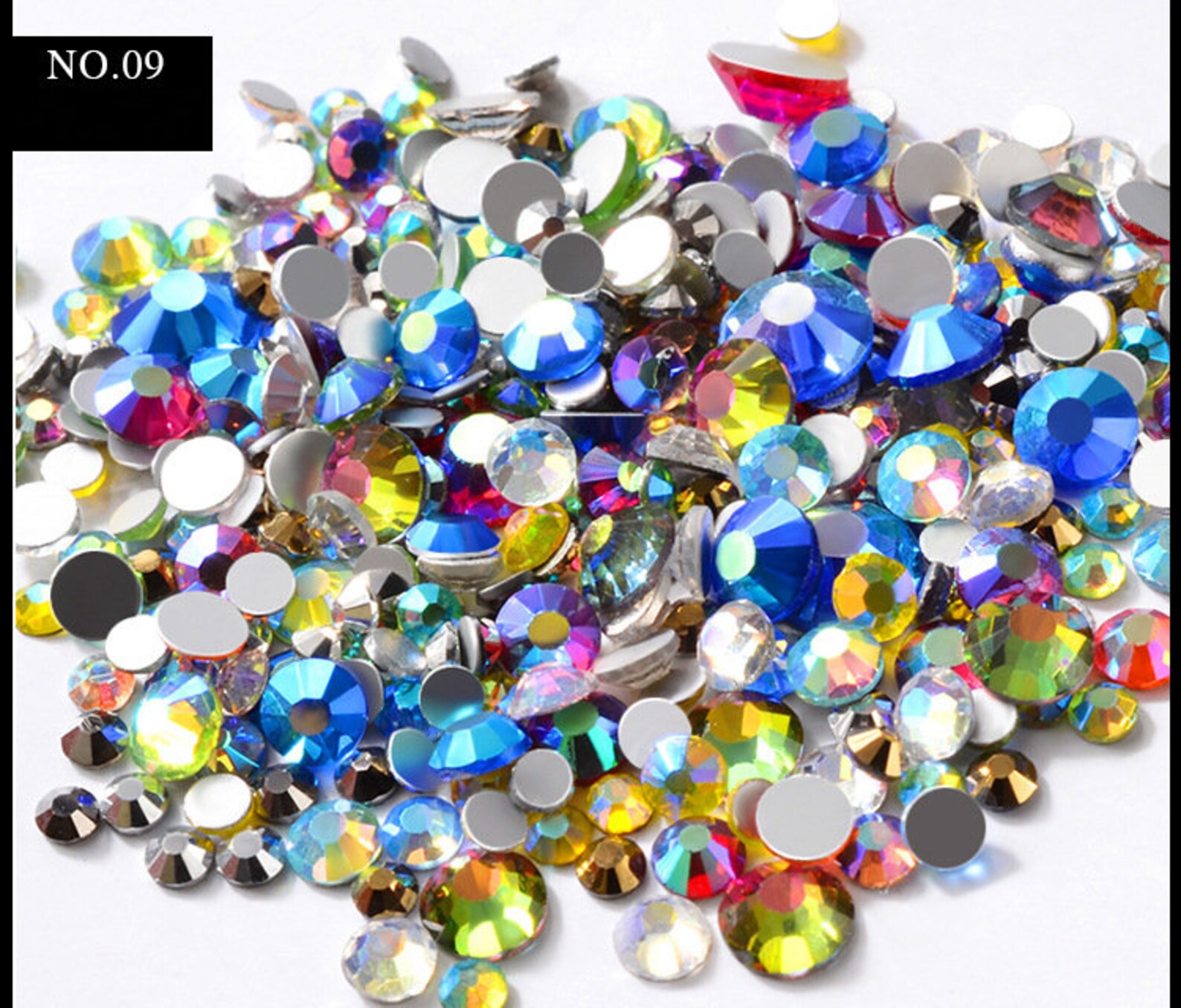 Mixed Size 300 Pcs SS4-SS20 Flatback Faceted Rhinestonesdiy | Etsy