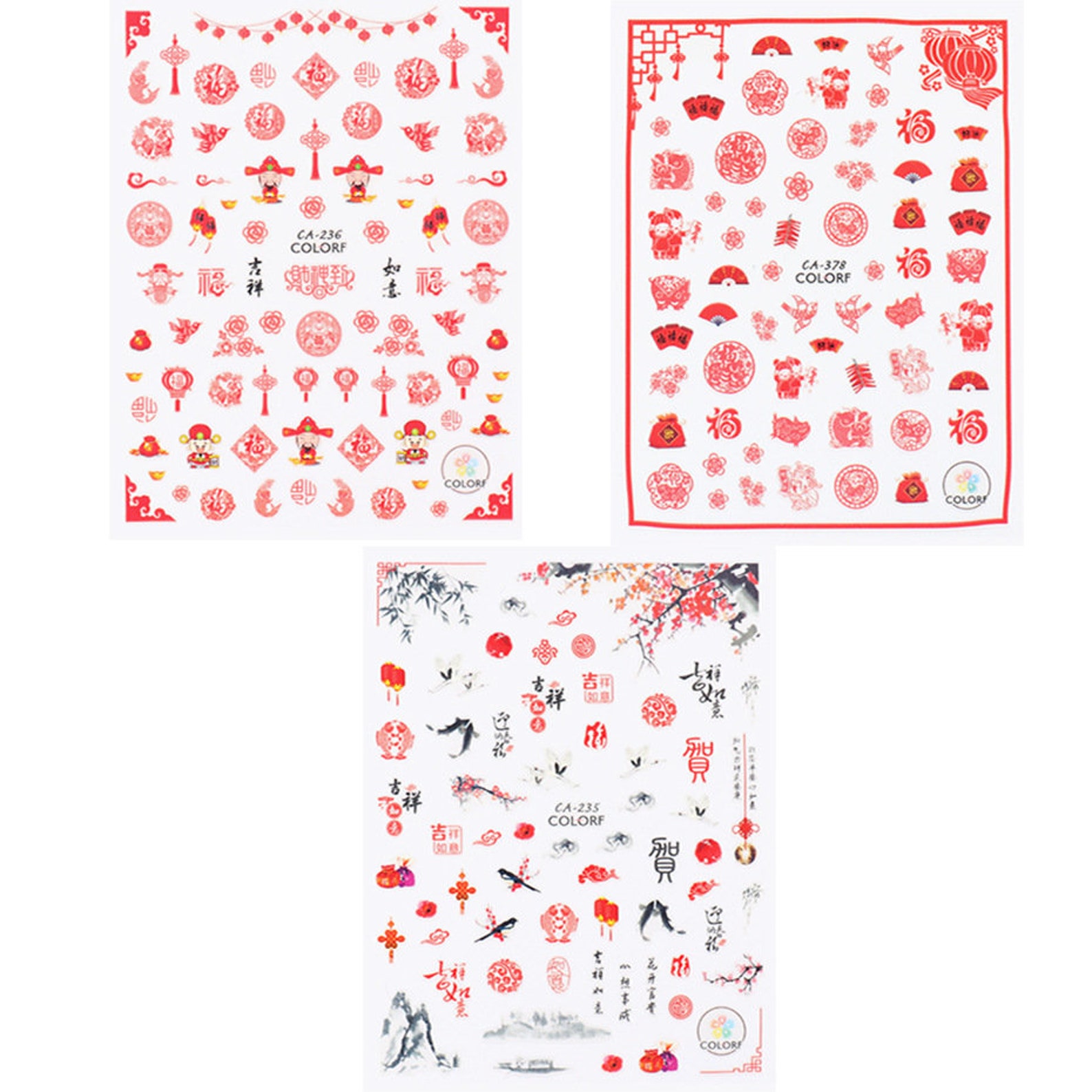 Chinese Mahjong Quick Art Stickerchinese New Year Sticker | Etsy