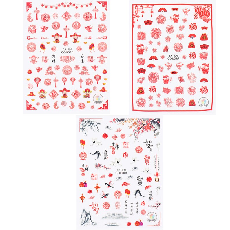 Chinese Mahjong Quick Art Stickerchinese New Year Sticker | Etsy