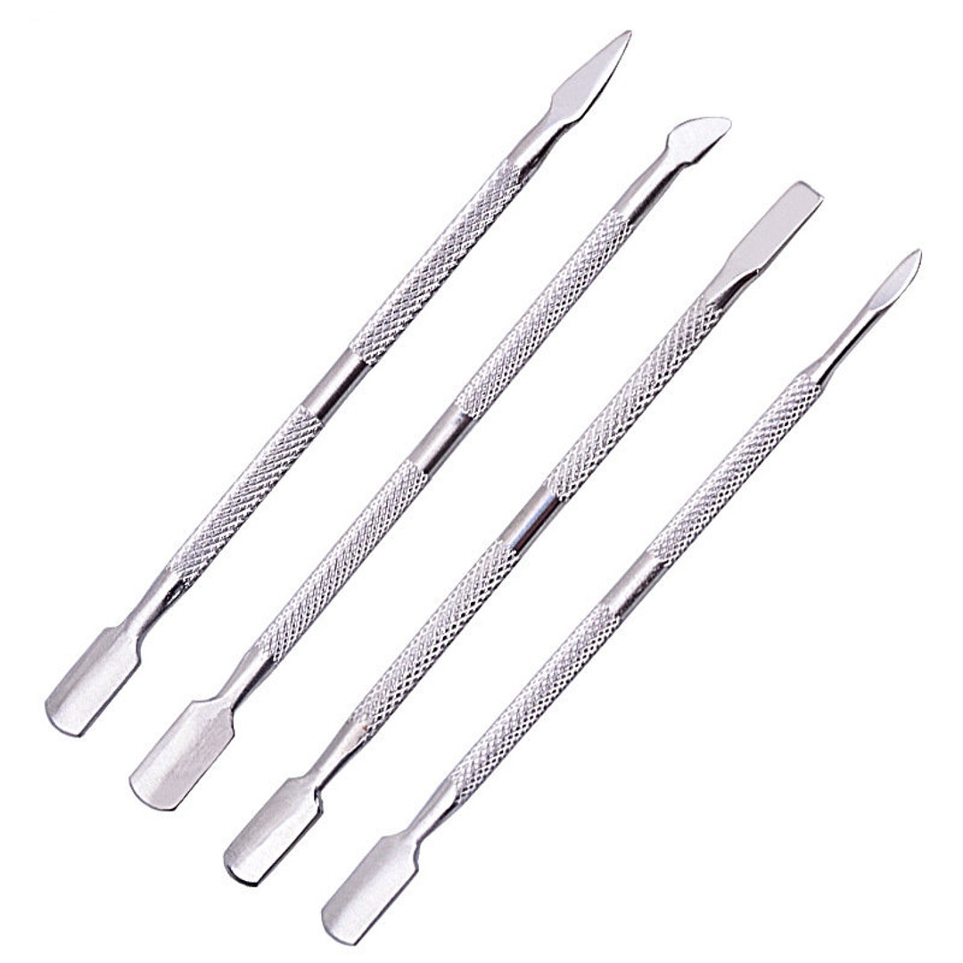 4 Style Stainless Steel Cuticle Remover Double Head Pusher Finger Dead ...