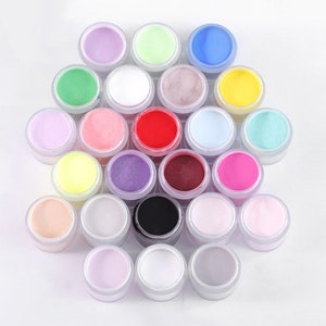 24 Color A Set Acrylic Powder Poly Gel for Nail Polish,crystal Manicure ...