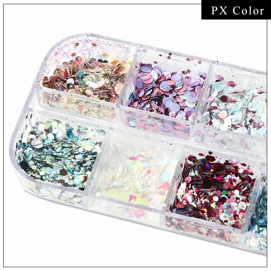 A Set of Nail Decorationirregular Shape Sequins Nail | Etsy