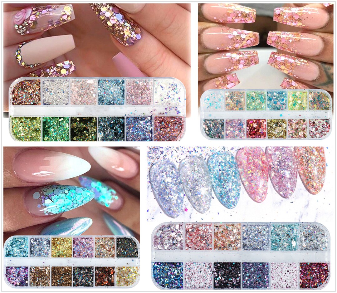 Nail Art Powder Dust Shimmer Decoration,shiny Nail Glitter,shimmer ...