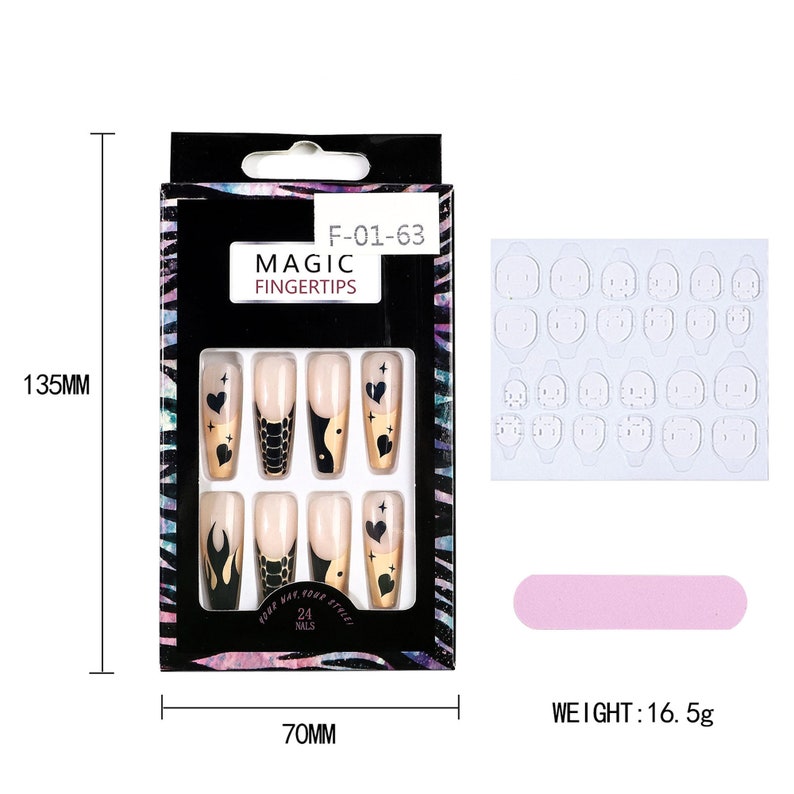 A Set of Wear False Nails6 Colors False Nailnail Enhancement - Etsy