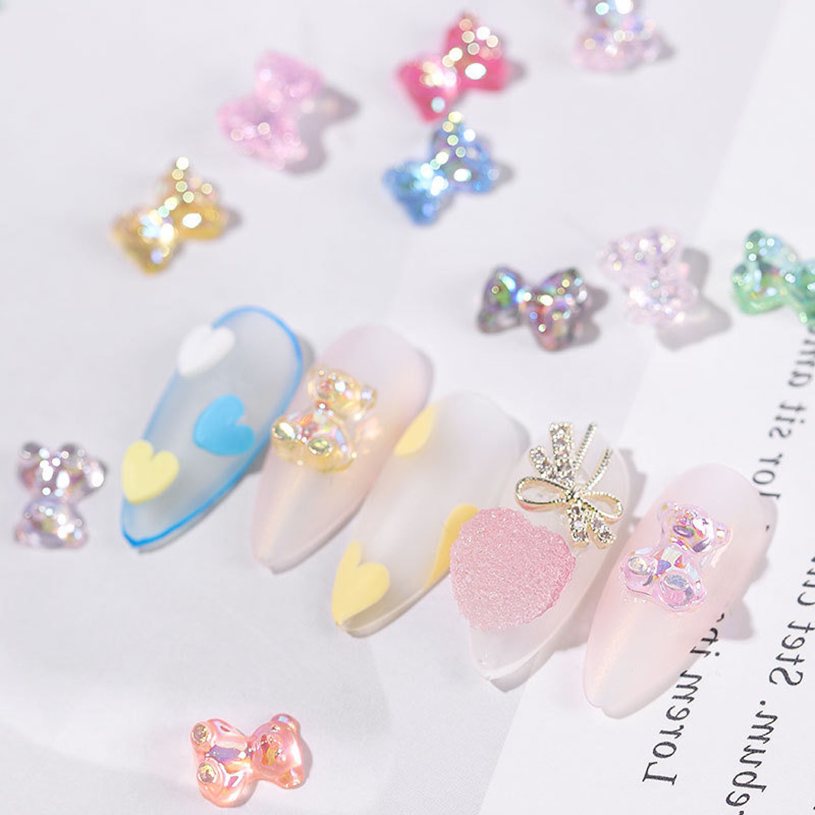 10 Pcs Resin Butterfly Nail Decorationbutterfly Nail - Etsy