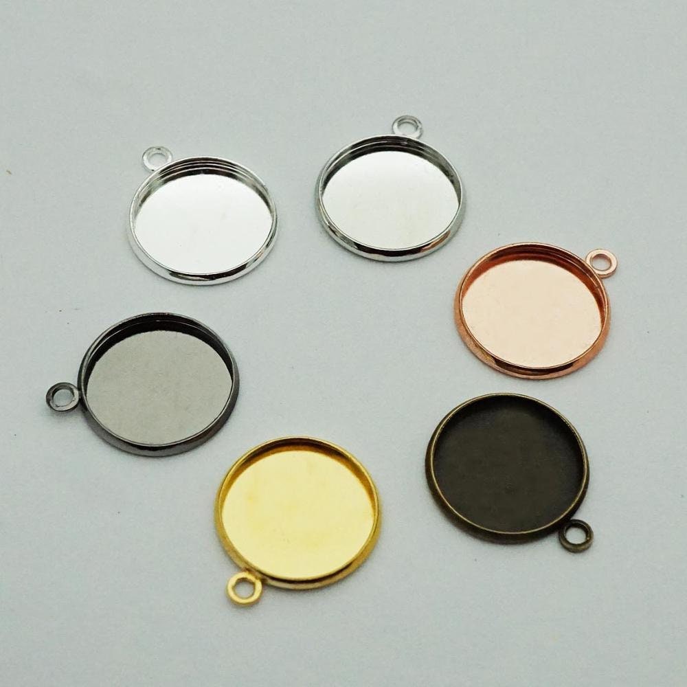 20pcs 12mm-25mm Blank Pendant Base Round Connector Cabochon - Etsy