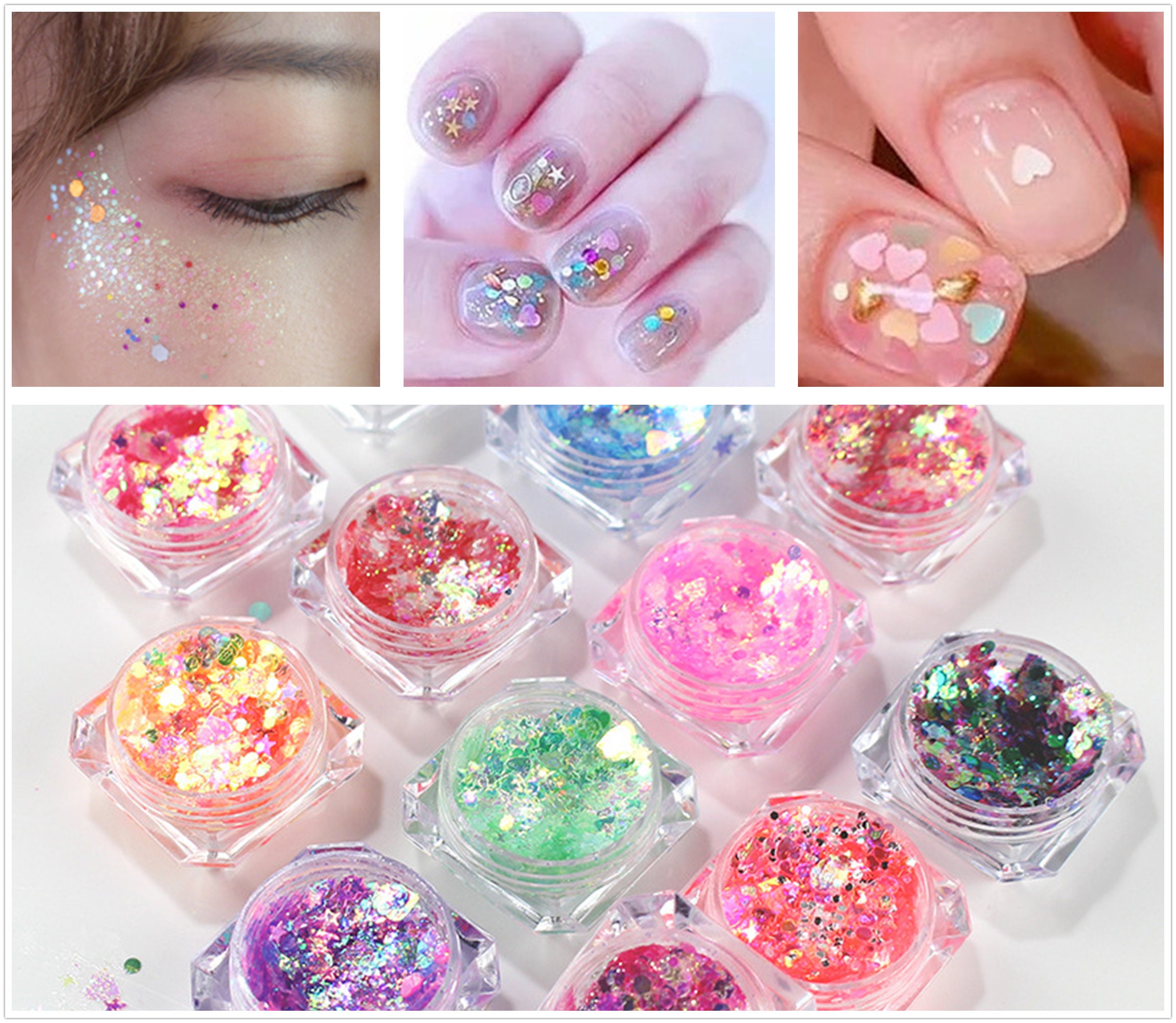 Nail Art Powder Dust Shimmer DecorationAssorted Chameleon | Etsy