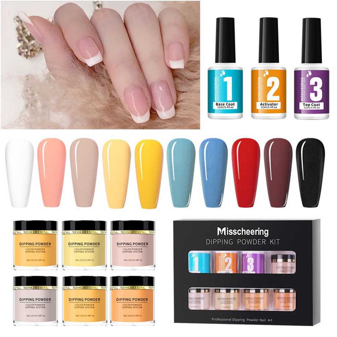 Set of Dipping Powder and Base Gel Nail Art Decorations,base Top ...