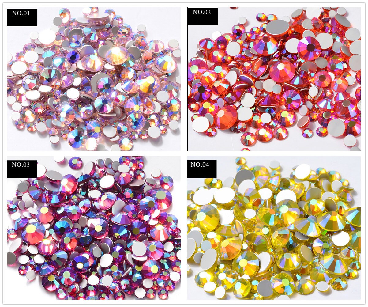 Mixed Size 300 Pcs SS4-SS20 Flatback Faceted Rhinestonesdiy - Etsy